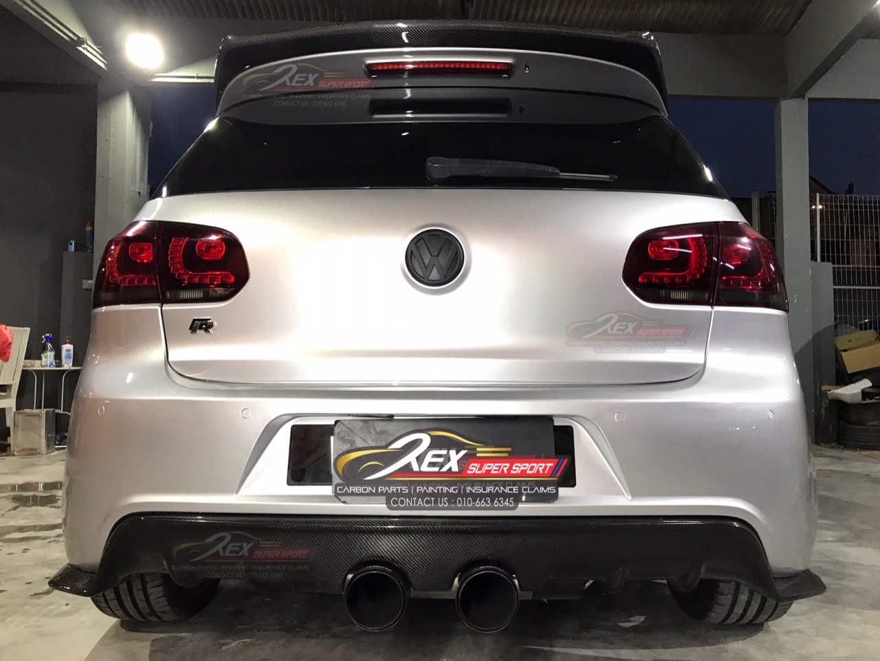 Golf MK6 R Rear Diffuser Exot Diffuser | Rexsupersport - Specializes In ...