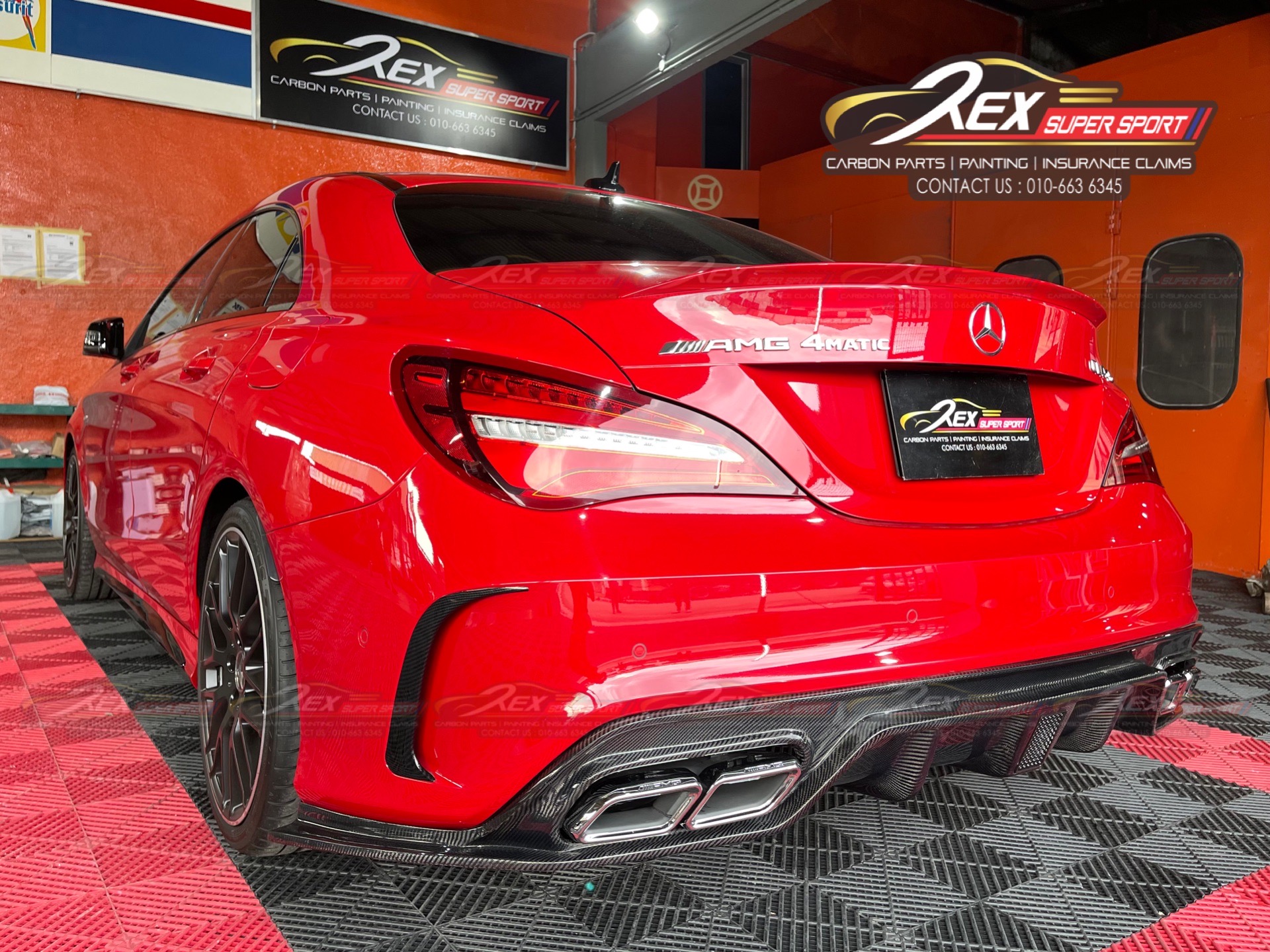 CLA W117 180 200 250 45 AMG Rear Canard Gloss Black | Rexsupersport ...
