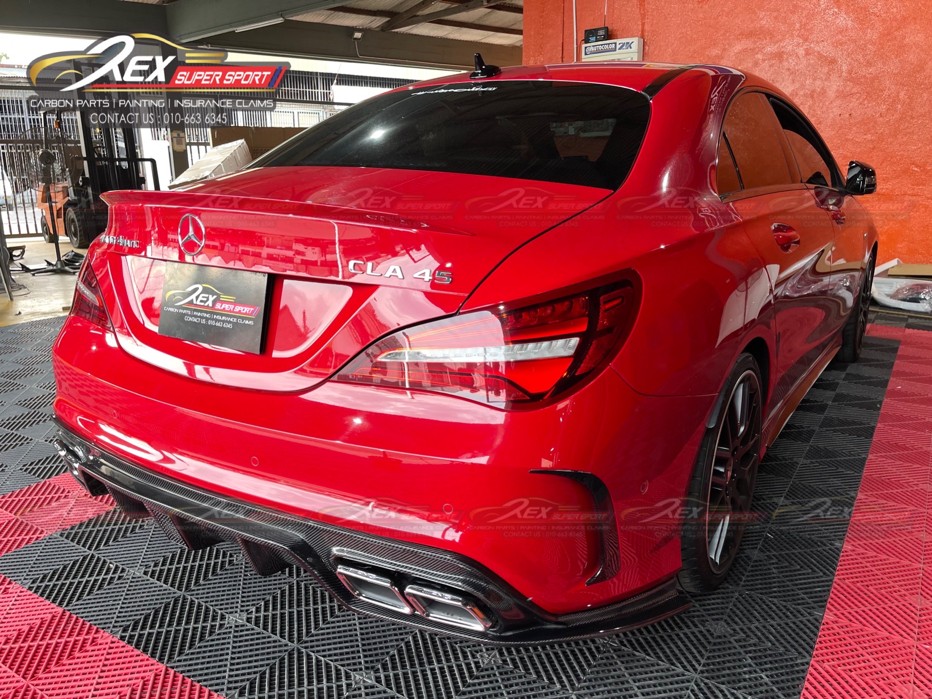 CLA W117 180 200 250 45 AMG Rear Canard Gloss Black | Rexsupersport ...