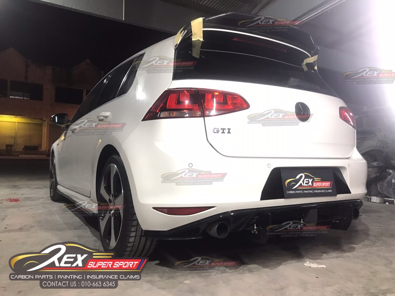 Golf MK7 GTI Maxton Rear Diffuser Carbon | Rexsupersport - Specializes ...