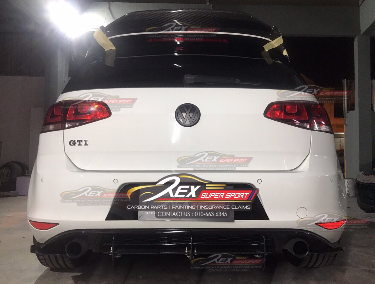 Golf MK7 GTI Maxton Rear Diffuser Carbon | Rexsupersport - Specializes ...