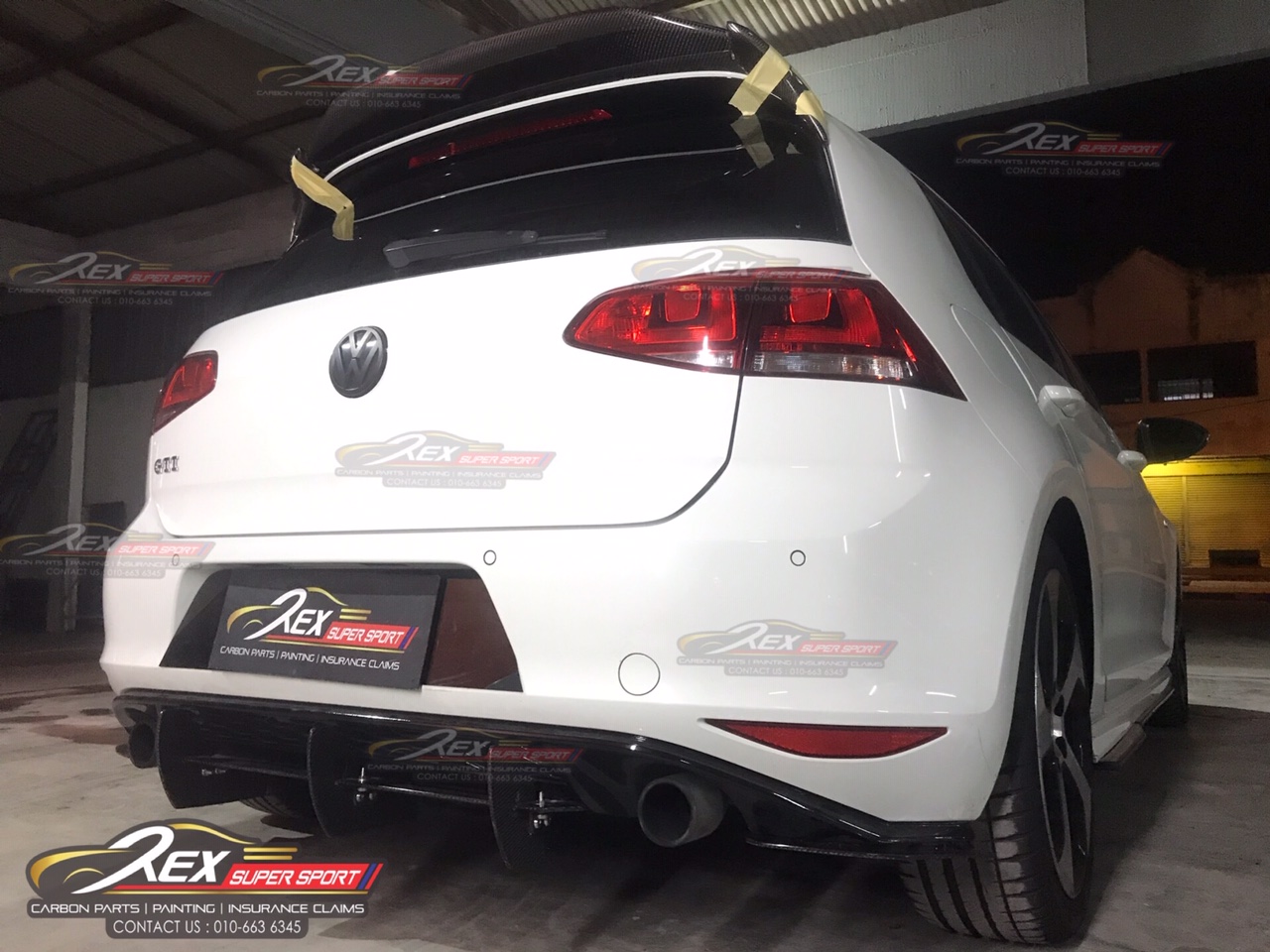 Golf MK7 GTI Maxton Rear Diffuser Carbon | Rexsupersport - Specializes ...