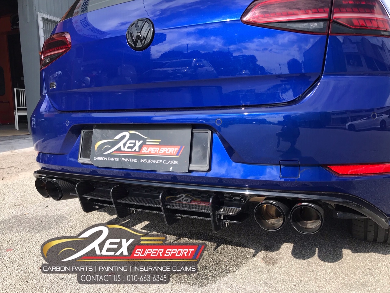 Golf Mk7.5 R Maxton Rear Diffuser Carbon | Rexsupersport - Specializes ...