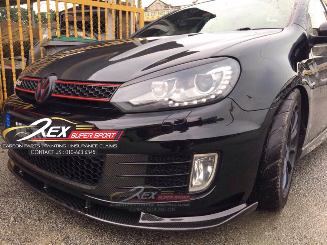 Golf MK6 GTI Front Lip Sport Carbon | Rexsupersport - Specializes In ...