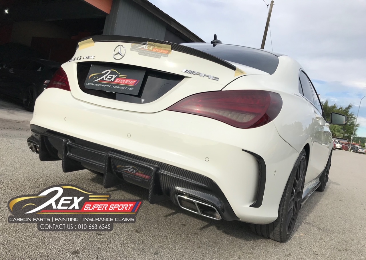 CLA W117 180 200 250 45 AMG Rear Canard Gloss Black | Rexsupersport ...