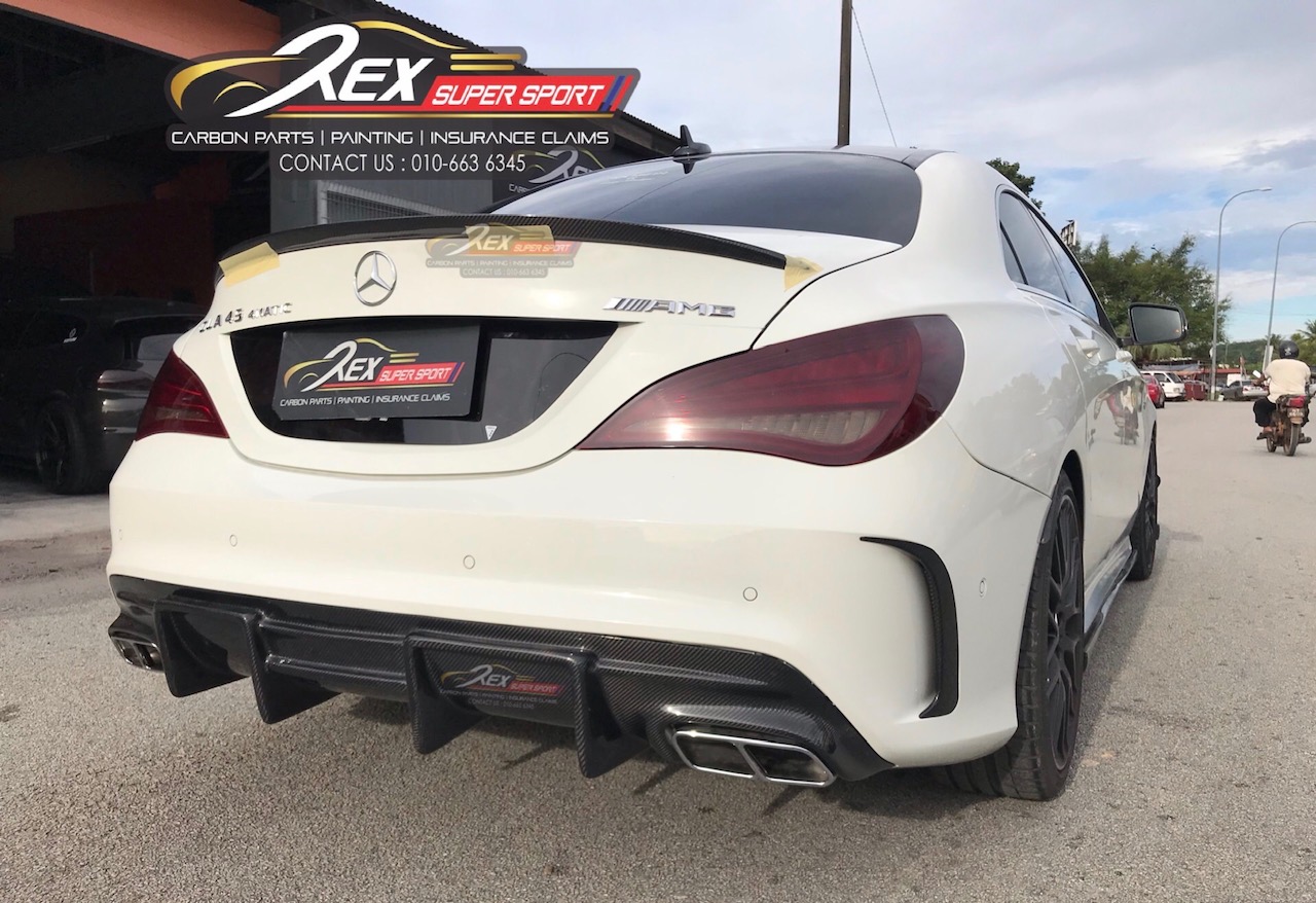 CLA W117 180 200 250 45 AMG Rear Canard Gloss Black | Rexsupersport ...