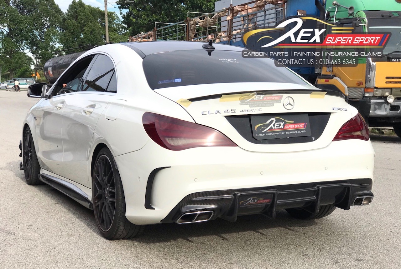 CLA W117 180 200 250 45 AMG Rear Canard Gloss Black | Rexsupersport ...