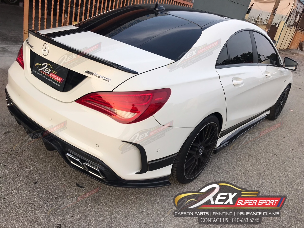 CLA W117 180 200 250 45 AMG Rear Canard Gloss Black | Rexsupersport ...