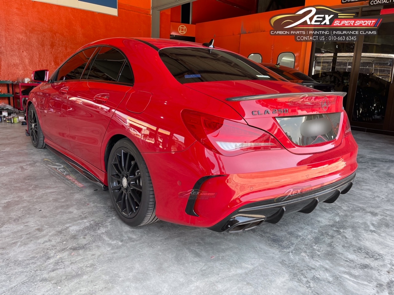 CLA W117 180 200 250 45 AMG Rear Canard Gloss Black | Rexsupersport ...