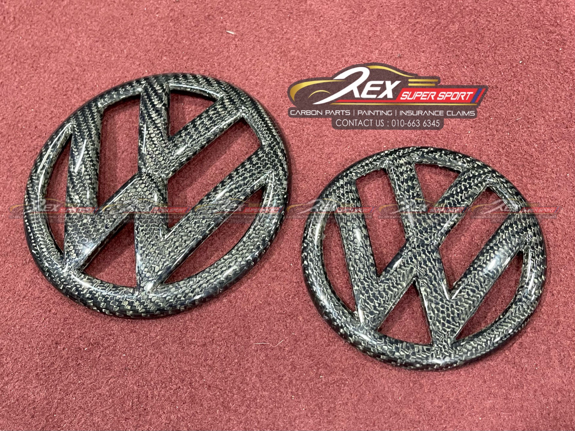 Golf Mk6 Vw Logo Emblem Carbon Fiber | Rexsupersport - Specializes In ...