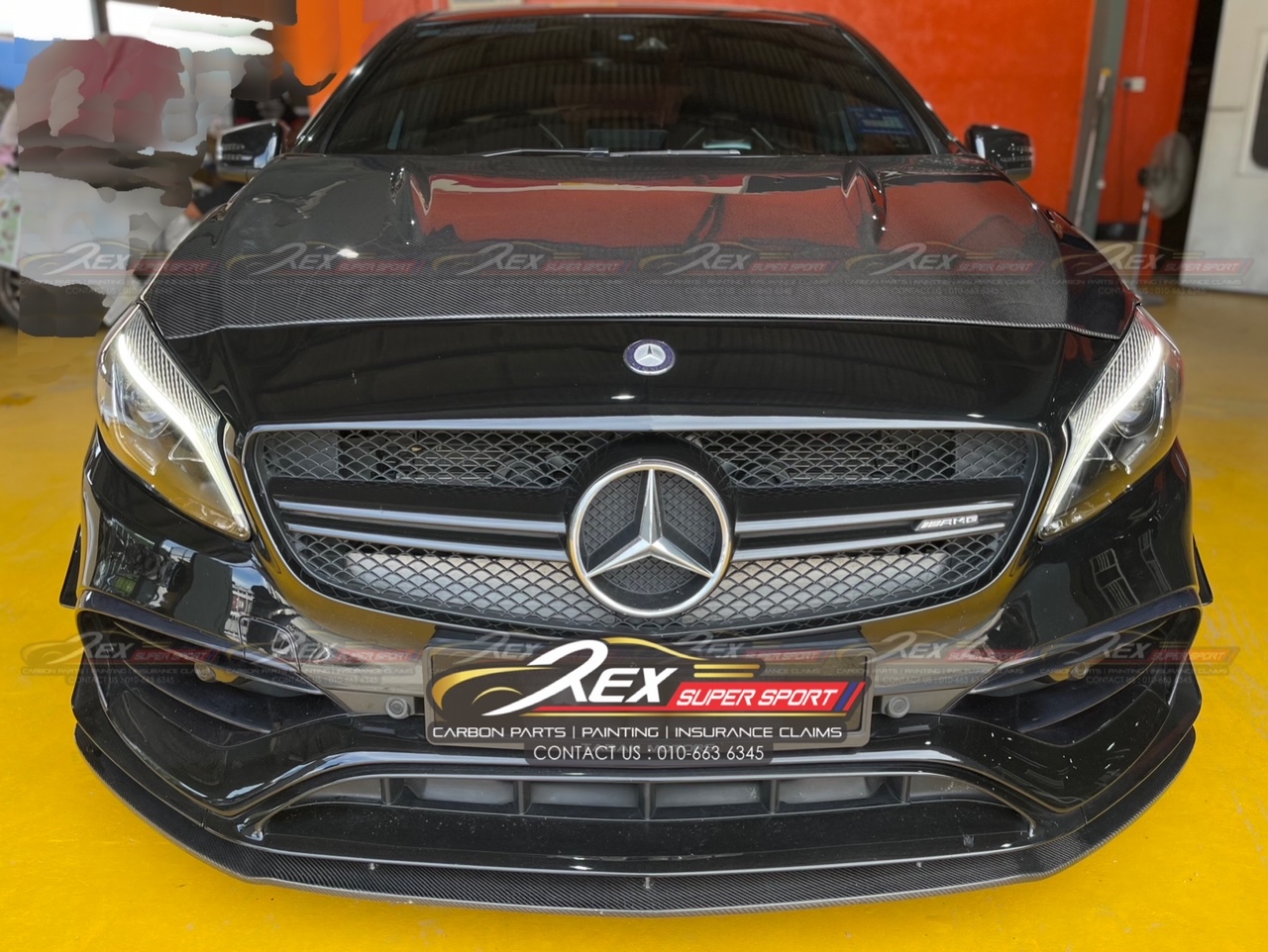 Facelift A-ClassW176 A180 A200 A250 A45 AMG Front Grill AMG Black ...