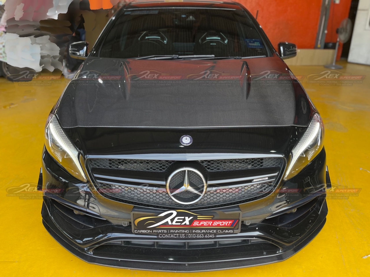 Facelift A-ClassW176 A180 A200 A250 A45 AMG Front Grill AMG Black ...