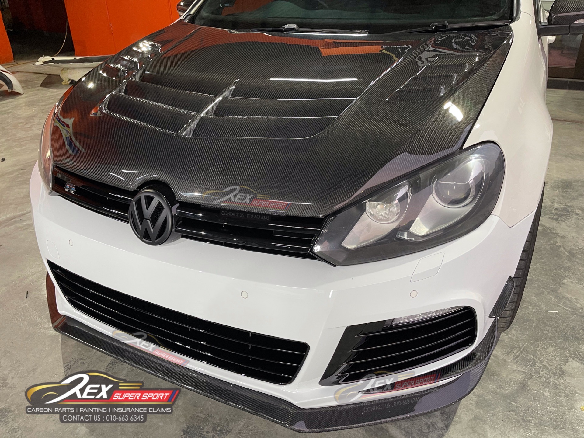 Golf MK6 R Front Lip Exot 2 Carbon | Rexsupersport - Specializes In ...