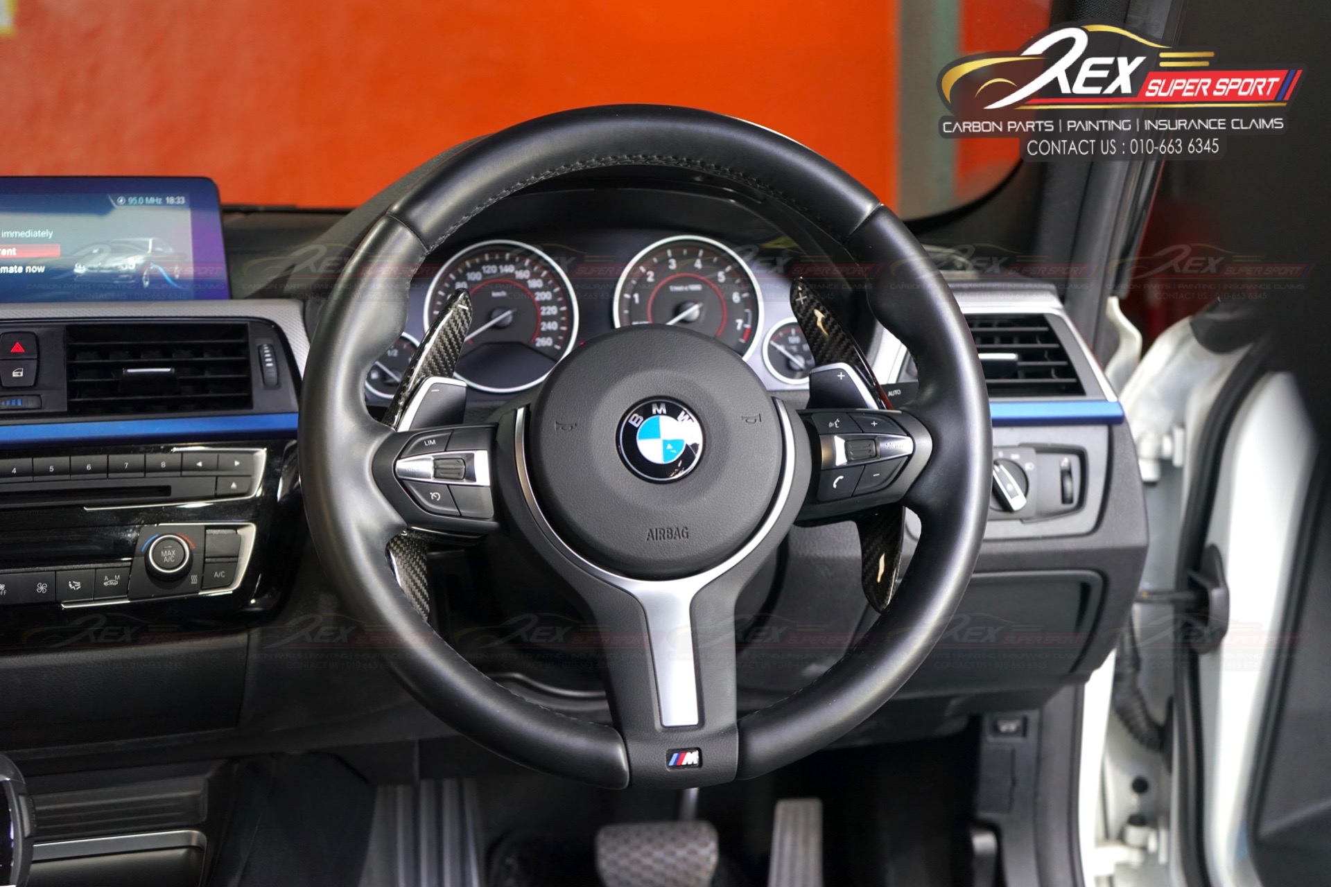 BMW M Series Paddle Shift Extension Red / Black / Forged Carbon ...