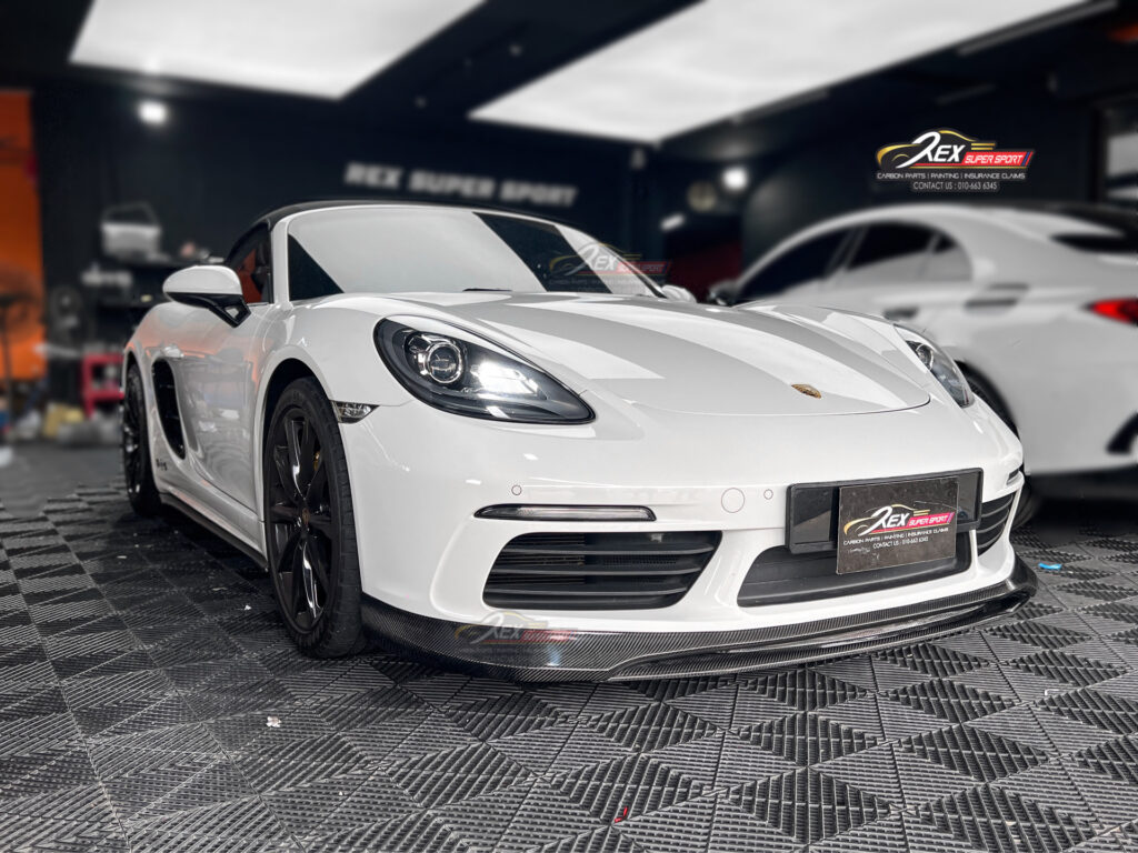 Porsche Cayman 718 Front Lip TC Carbon - Rexsupersport - Specializes In ...