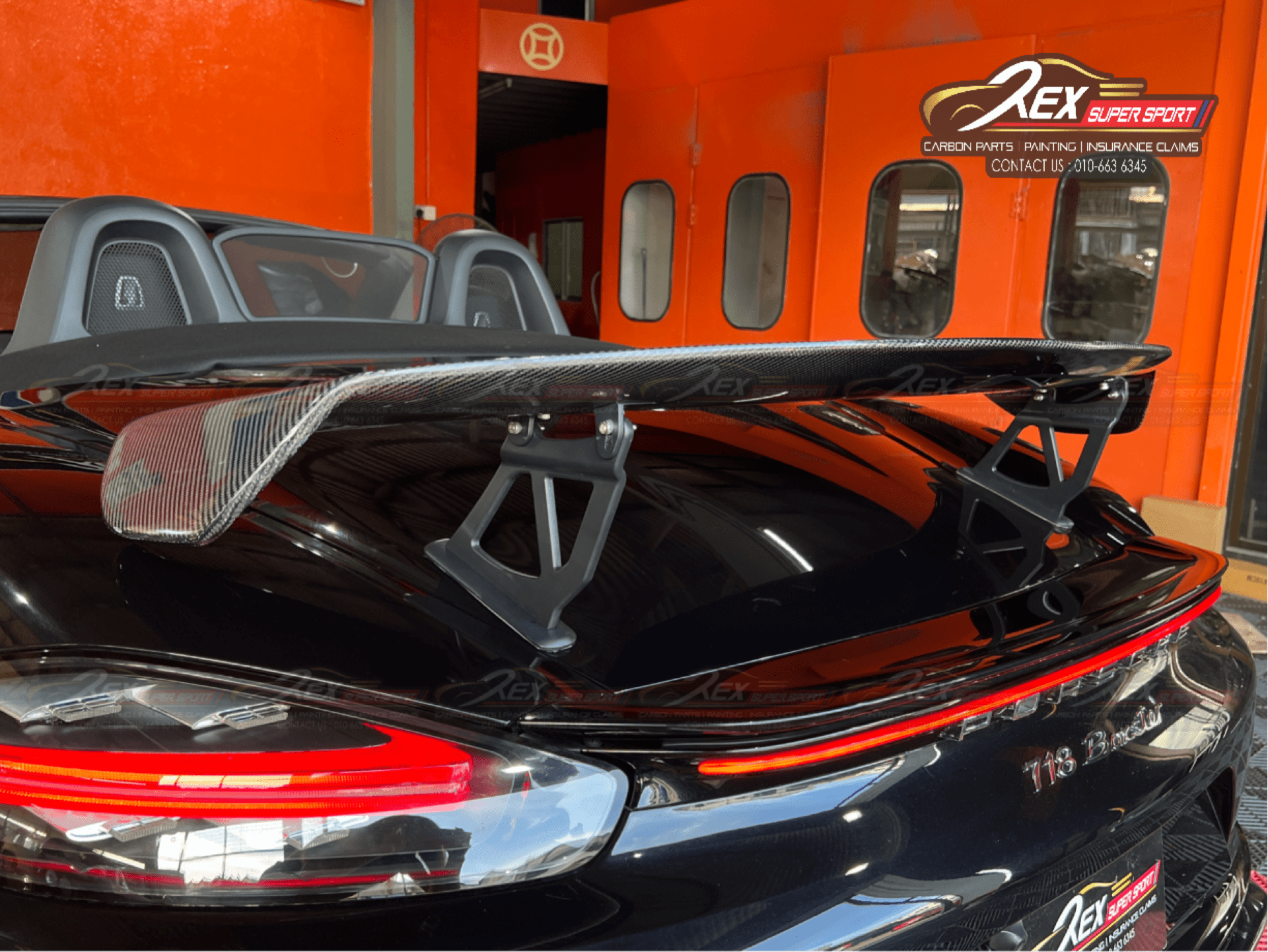 Porsche Cayman 718 Spoiler GT4 V2 Carbon - Rexsupersport - Specializes ...