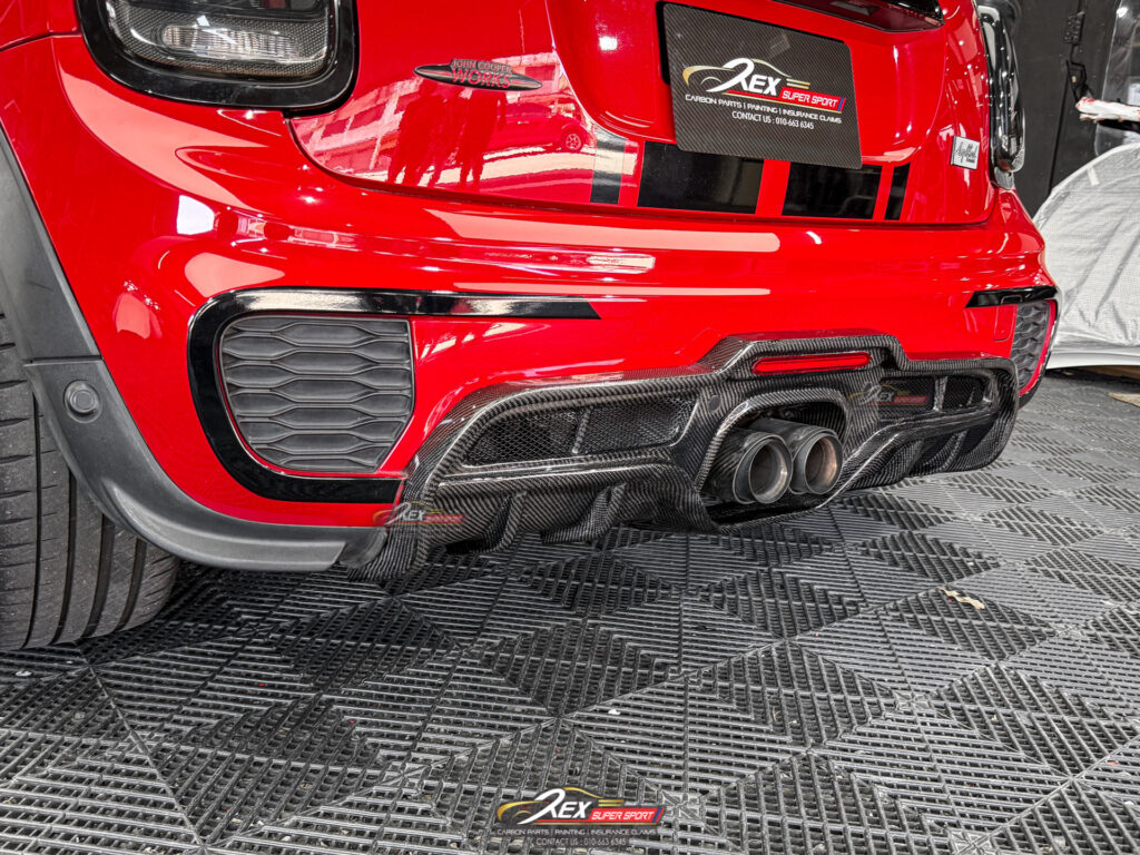 MINI Cooper S JCW F55 F56 Rear Diffuser GM Carbon - Rexsupersport ...