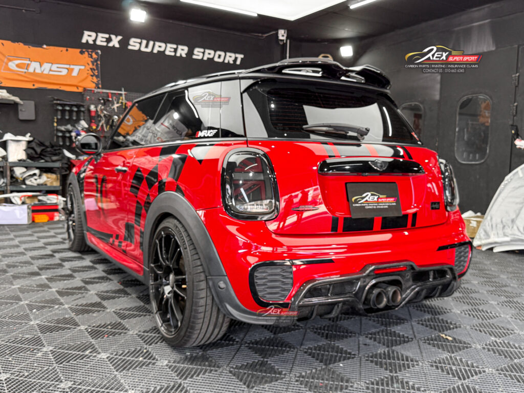MINI Cooper S JCW F55 F56 Rear Diffuser GM Carbon - Rexsupersport ...
