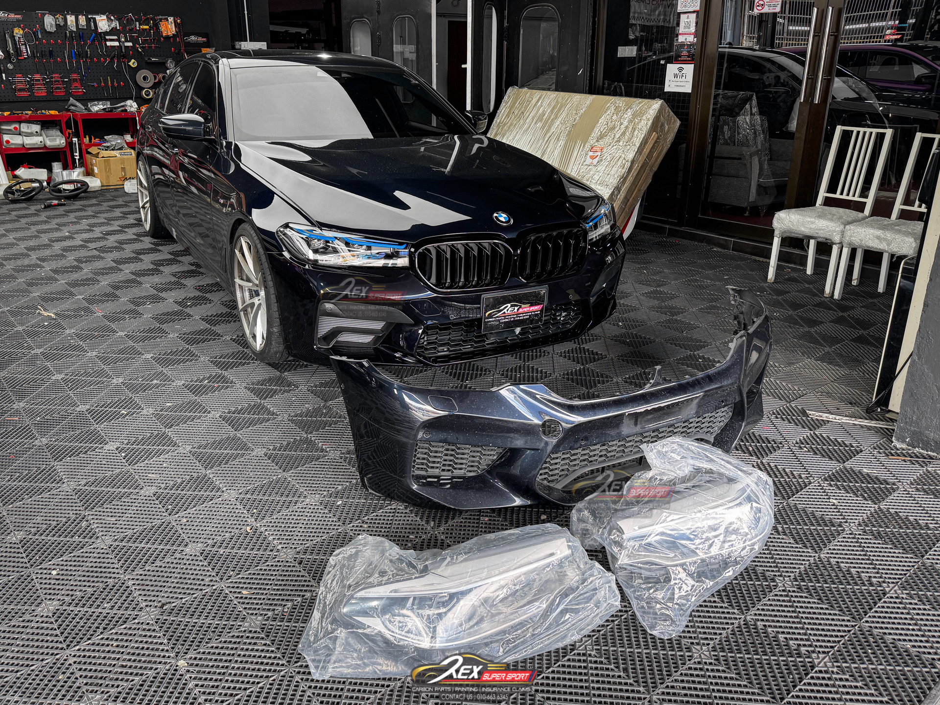 BMW G30 Upgrade LCI M5 Front Bumper And Head Lamp - Rexsupersport ...