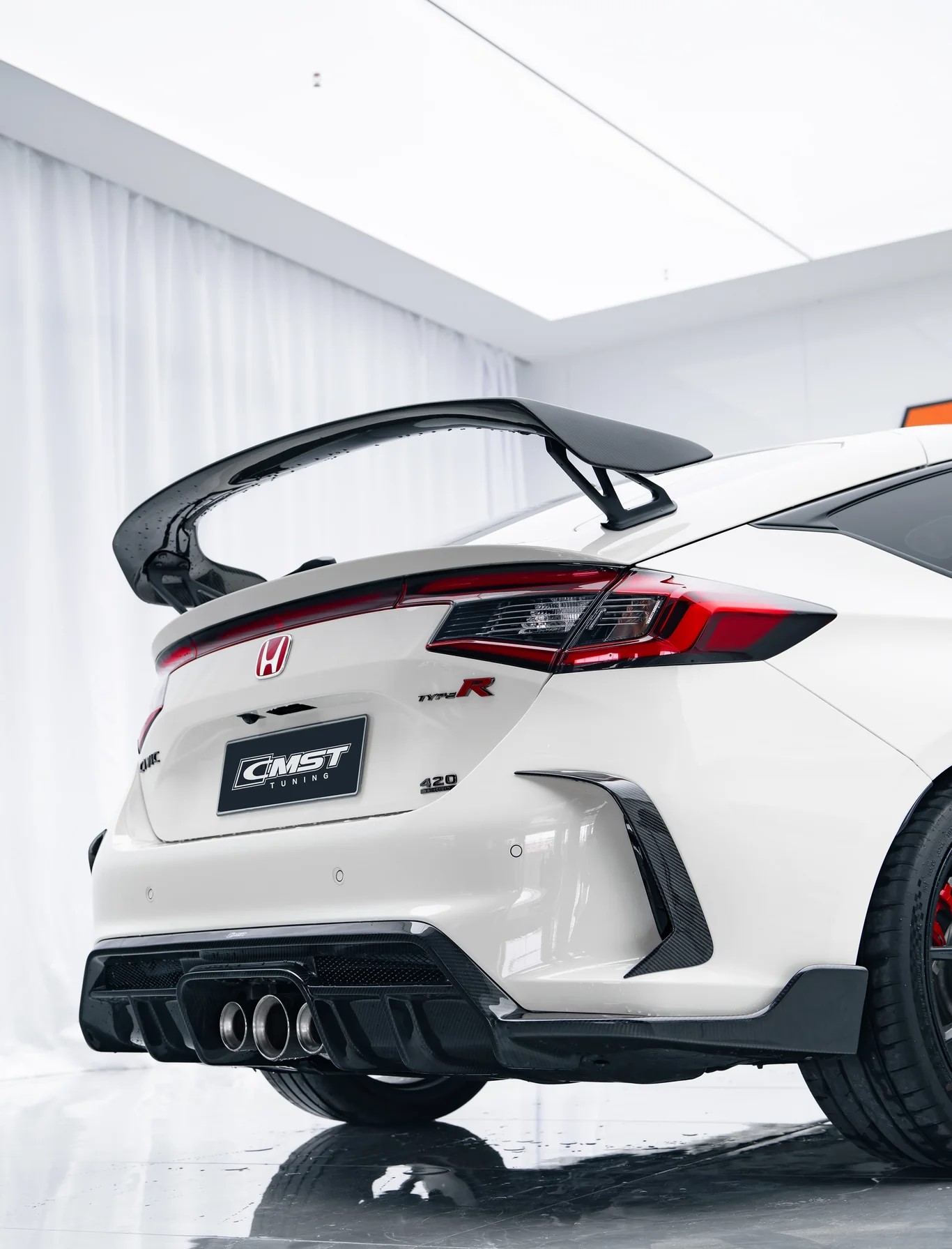 Honda FL5 Type R Rear Bumper Canard CMST Dry Carbon - Rexsupersport ...