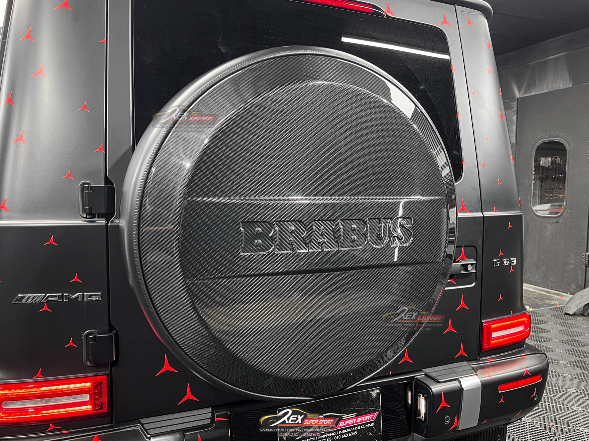 G-Class W464 G63 Rear Spare Tire Cover Brabus Dry Carbon ...