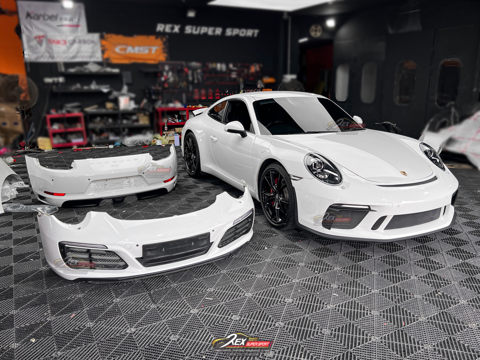 Porsche Carrera 991 Convert GT3 Bumper Bodykit Set - Rexsupersport ...