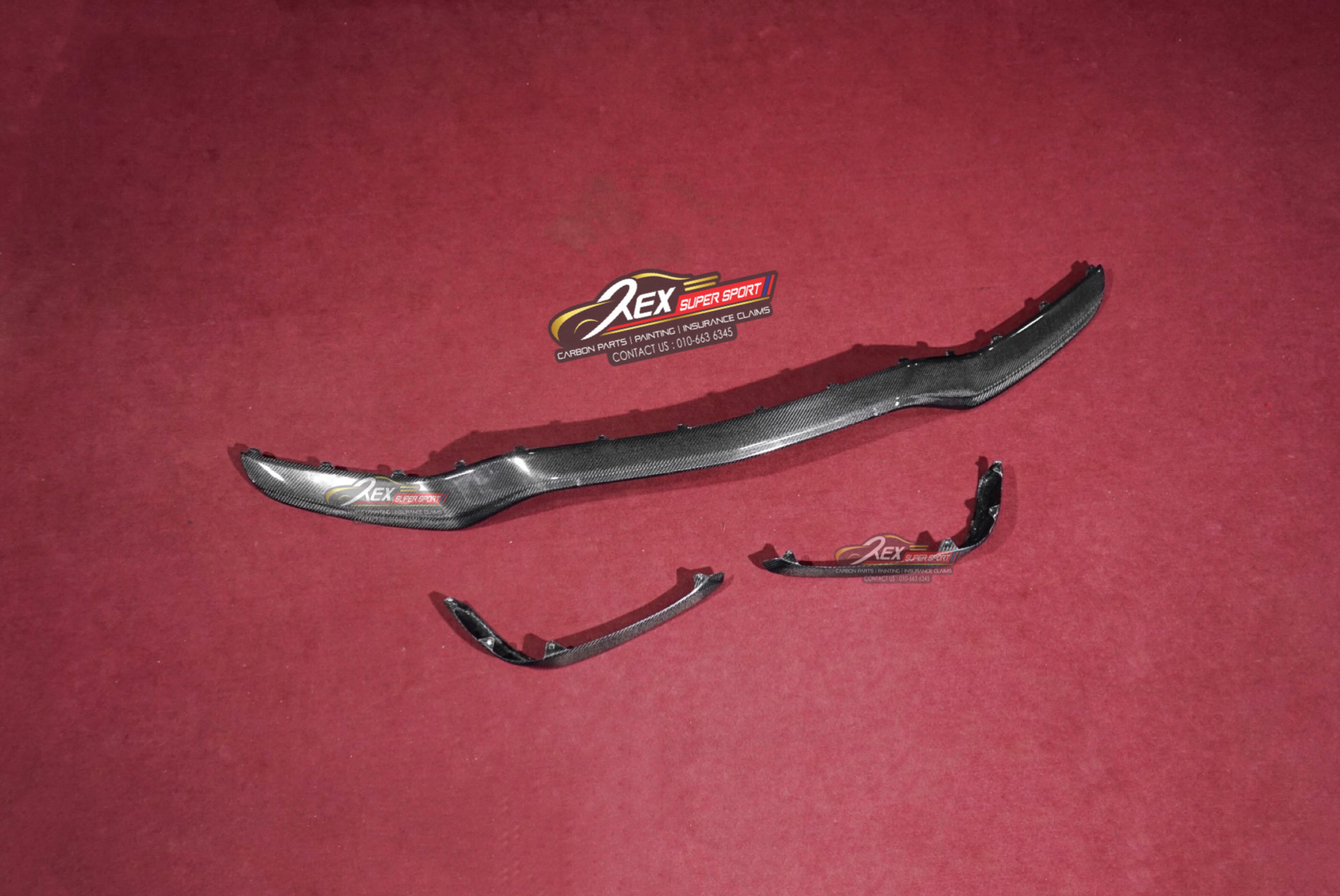 C-CLASS W205 C63 Front Bumper Upper Cover And Canard Carbon ...