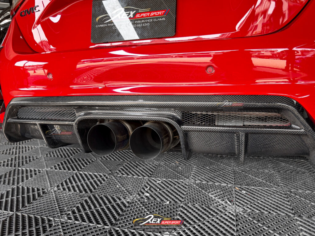Honda FL5 Type R Rear Diffuser CT Carbon - Rexsupersport - Specializes ...